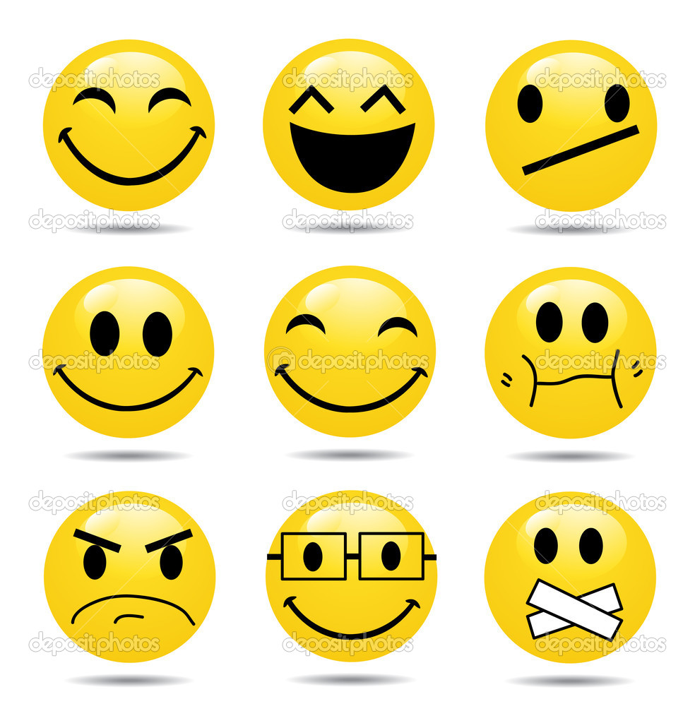 Smile Icon Set Stock Illustration by ©nezezon #43024605