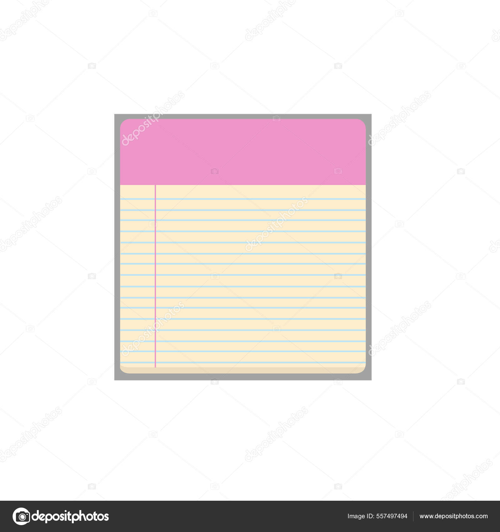 Notebook Paper Vector Illustration Stock Vector by ©nezezon 557497494