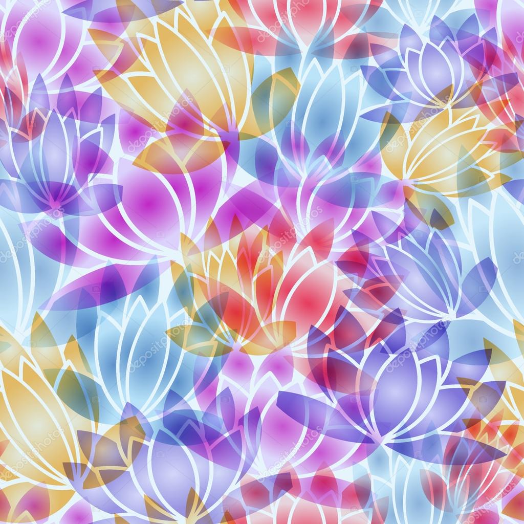 Seamless Flowers Vector Pattern Stock Vector Image By ©andreev Fs 17862775