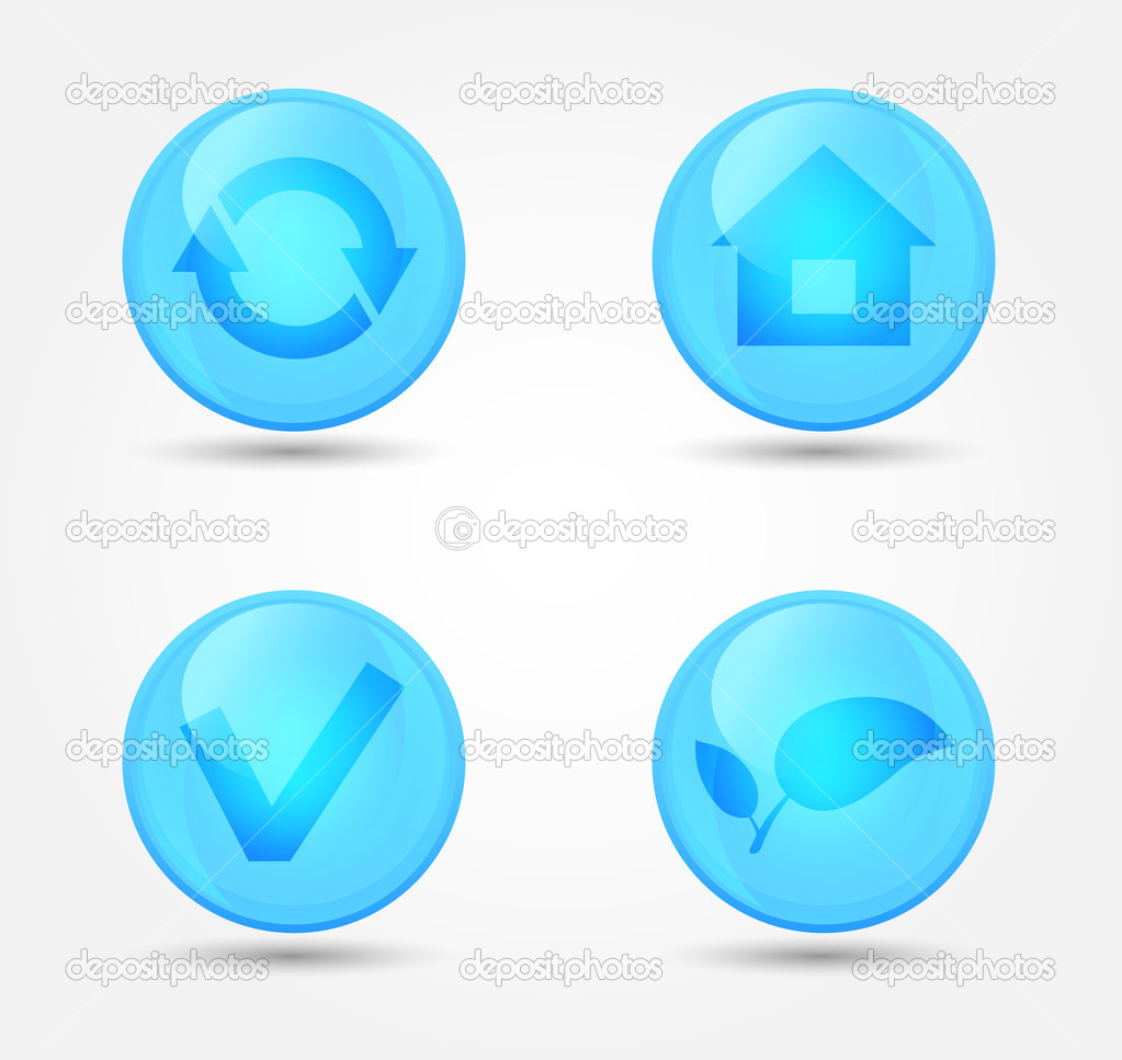 Vector set of glossy icons Stock Vector Image by ©Astartu #22673601