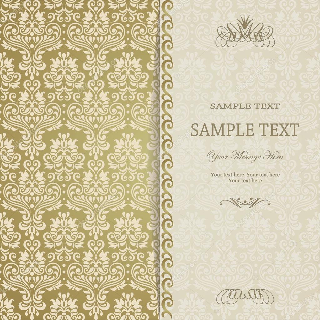 Vintage background, antique greeting card, invitation with lace and ...