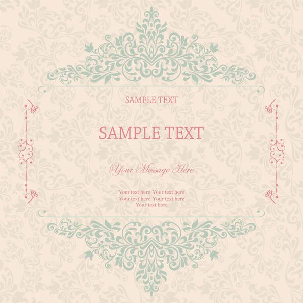 Vintage background, antique greeting card, invitation with victo ...