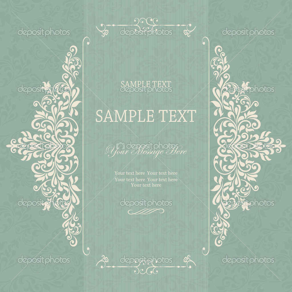 Vintage background, antique greeting card, invitation with victo Stock ...