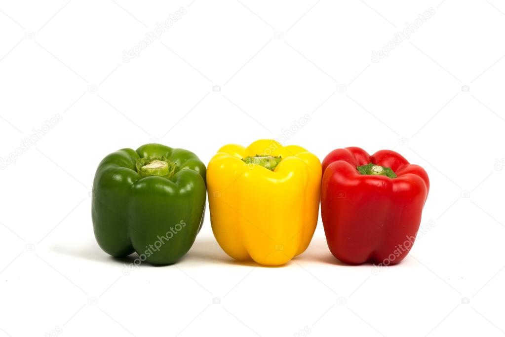 Colored paprika's On White Stock Photo by ©mamopictures 15609809