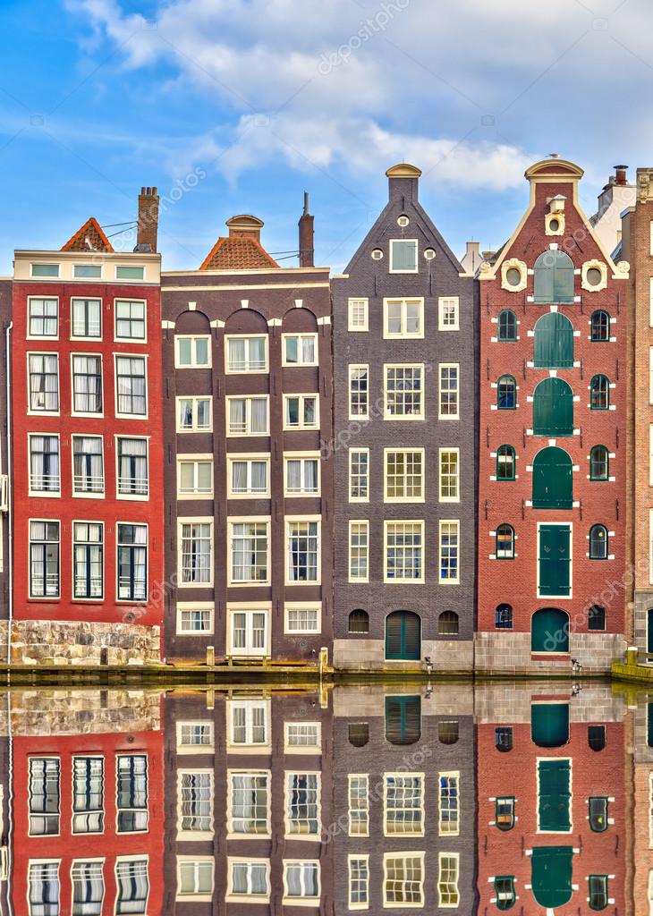 Traditional dutch buildings, Amsterdam — Stock Photo © sborisov #15427331