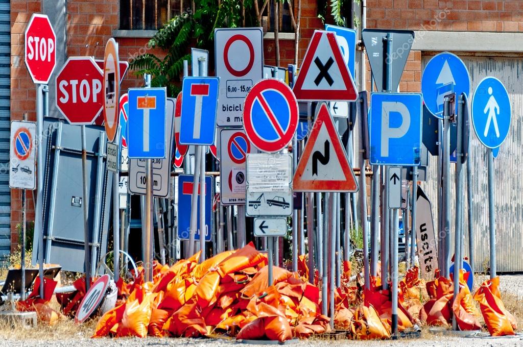 Road signs collection Stock Photo by ©eddygaleotti 12489797