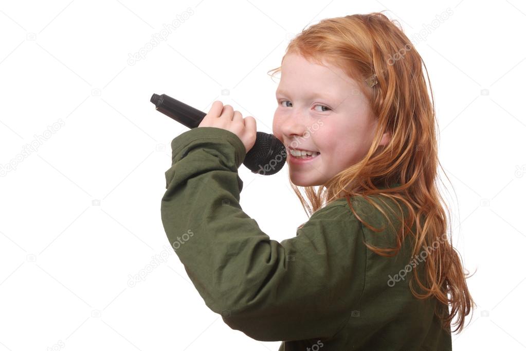 Girl with microphone Stock Photo by ©pahham 16489483