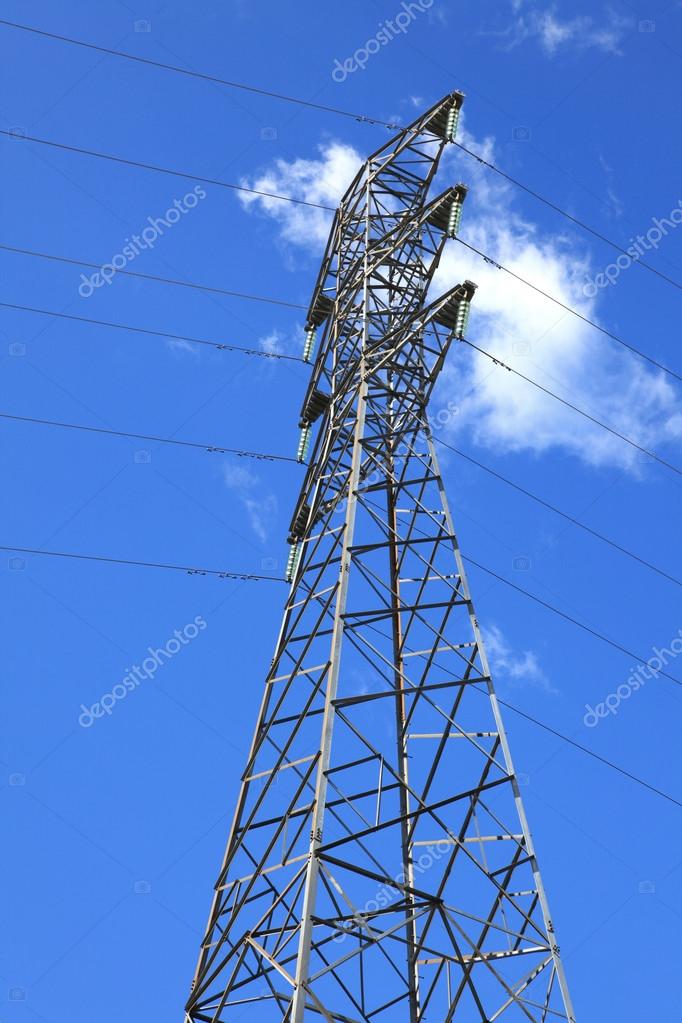 Electric high voltage power post ⬇ Stock Photo, Image by © vichie81 ...