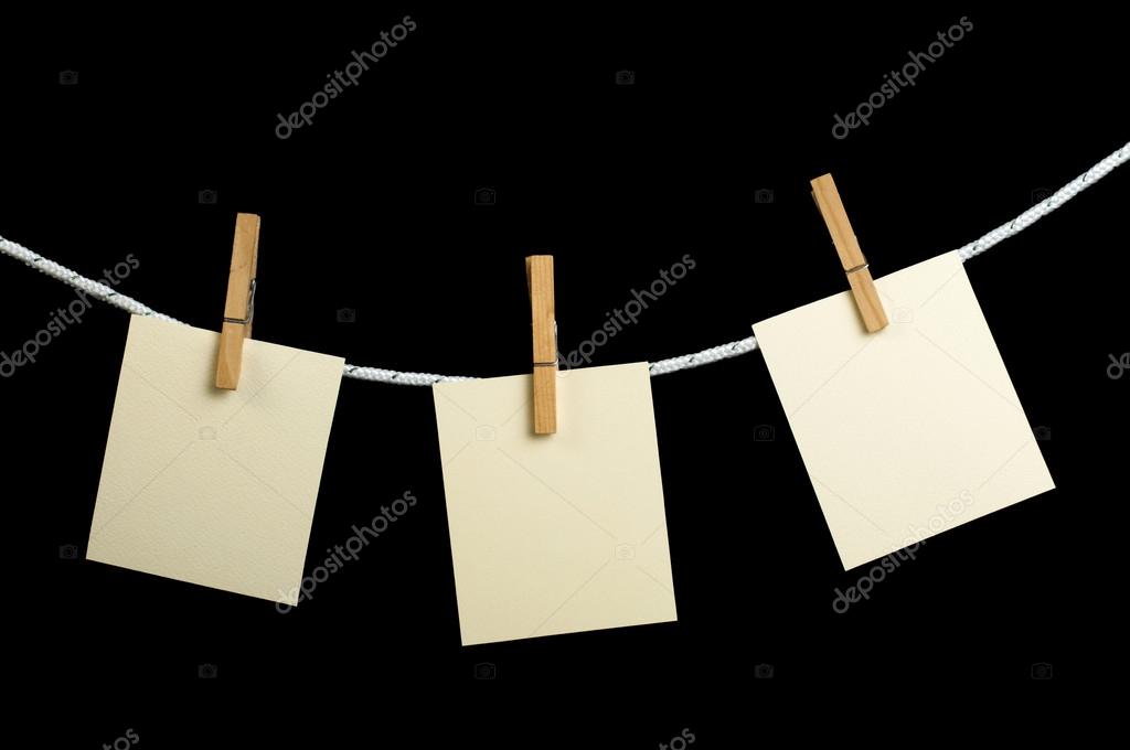 Note papers hooked on a rope — Stock Photo © deyangeorgiev2 #21720553