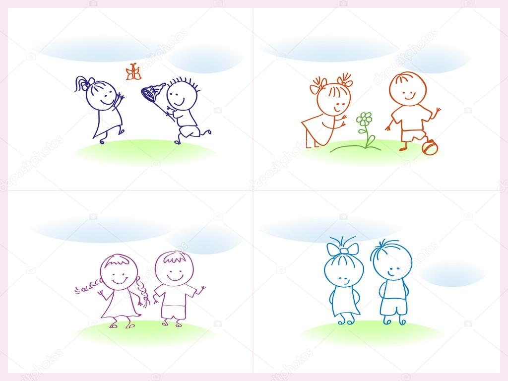 Children play Stock Illustration by ©1507kot #12764369
