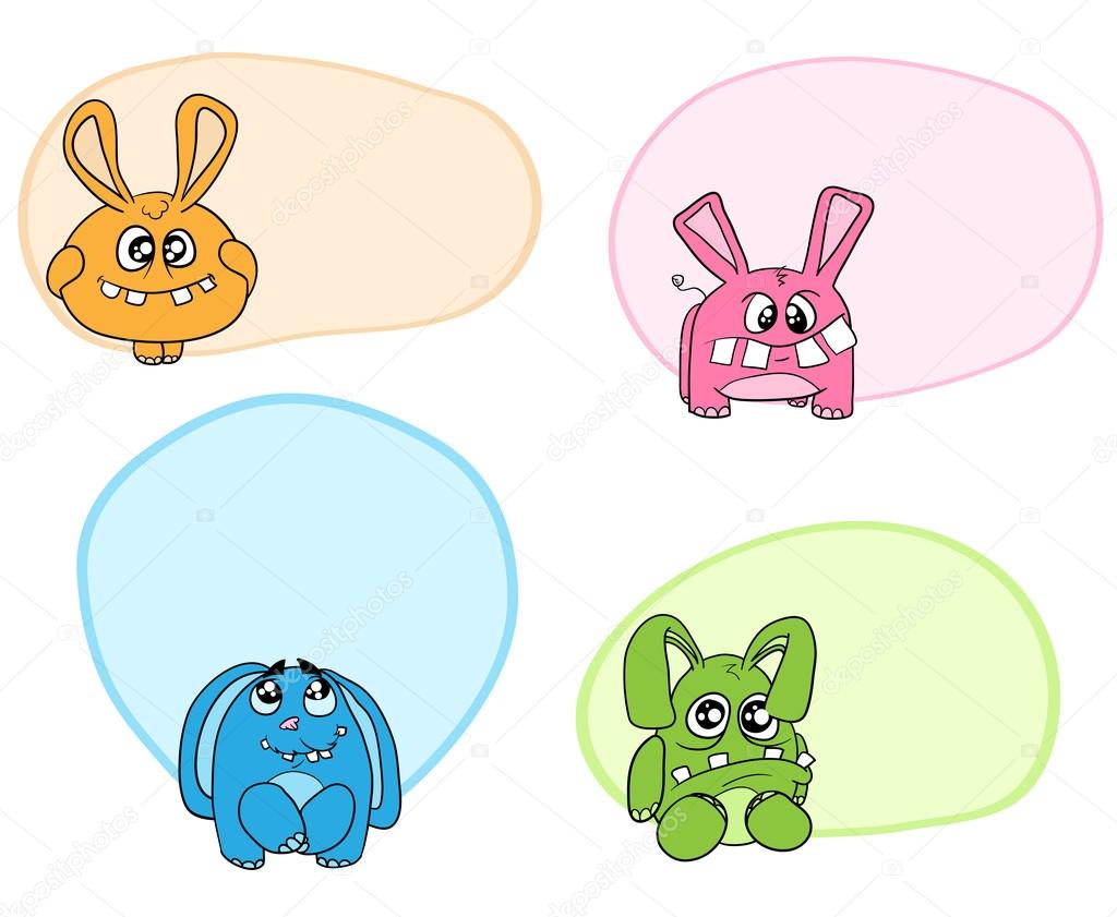 Four funny bunny — Stock Photo © 1507kot #12771193