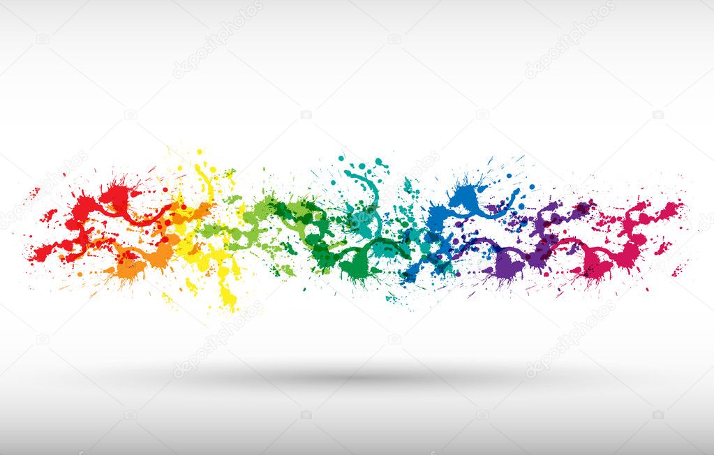 Color paint splashes Stock Photo by ©1507kot 12771359