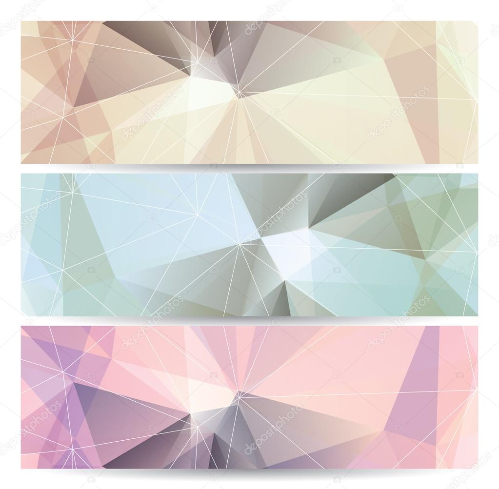 Abstract geometric banners (headers) — Stock Vector © nubephoto #32720515
