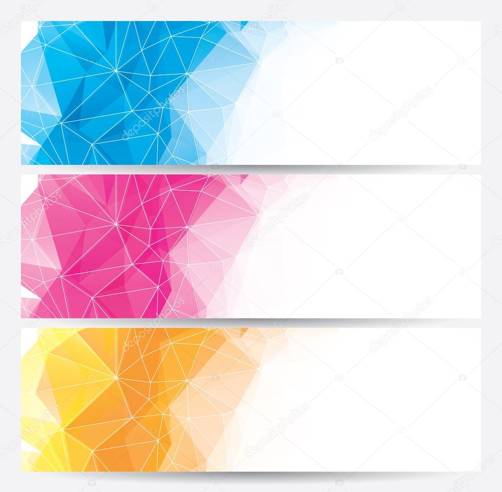 Abstract geometric banners (headers) — Stock Vector © nubephoto #32720525