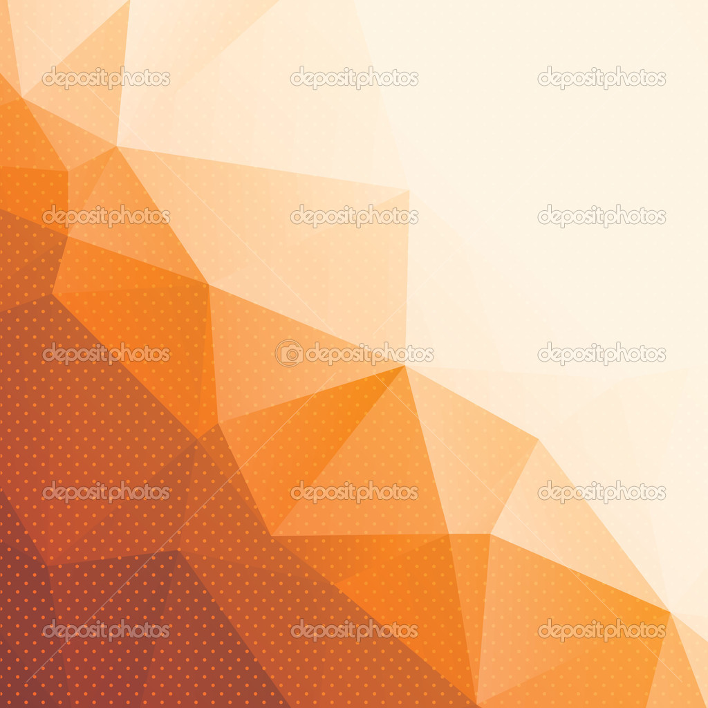 Abstract orange triangle background with dots Stock Vector Image by ...