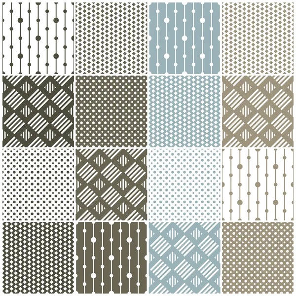 Geometric seamless patterns: dots, squares — Stock Vector © nubephoto ... Geometric seamless patterns: dots, squares — Stock Vector © nubephoto ...