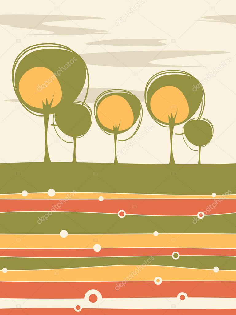 Trees. Seamless vector Stock Vector Image by ©nnfotograf #18496103