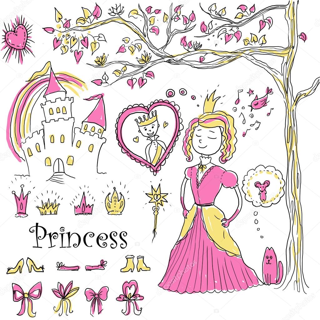 Hand-Drawn Princess Notebook — Stock Photo © nnfotograf #39831279