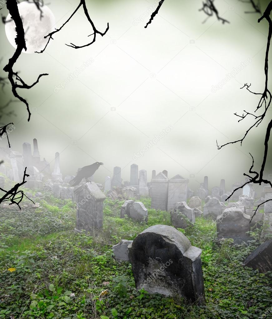 Spooky graveyard Stock Photo by ©jag_cz 12556396