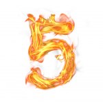 Fire number "5" — Stock Photo © jag_cz #6339626