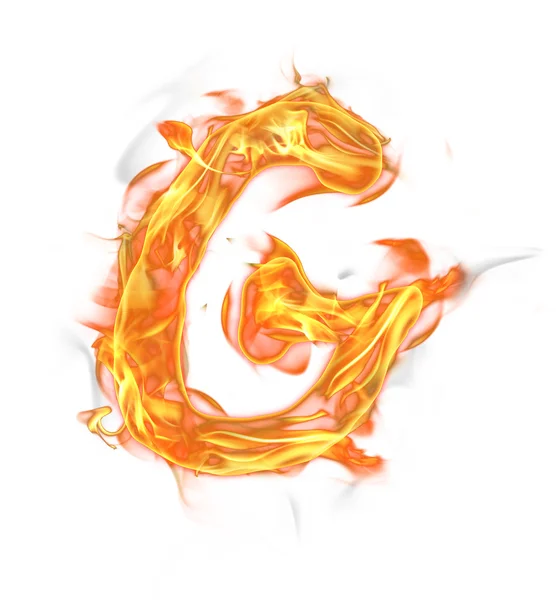 Fire letter "G" Stock Illustration by ©jag_cz #8954309