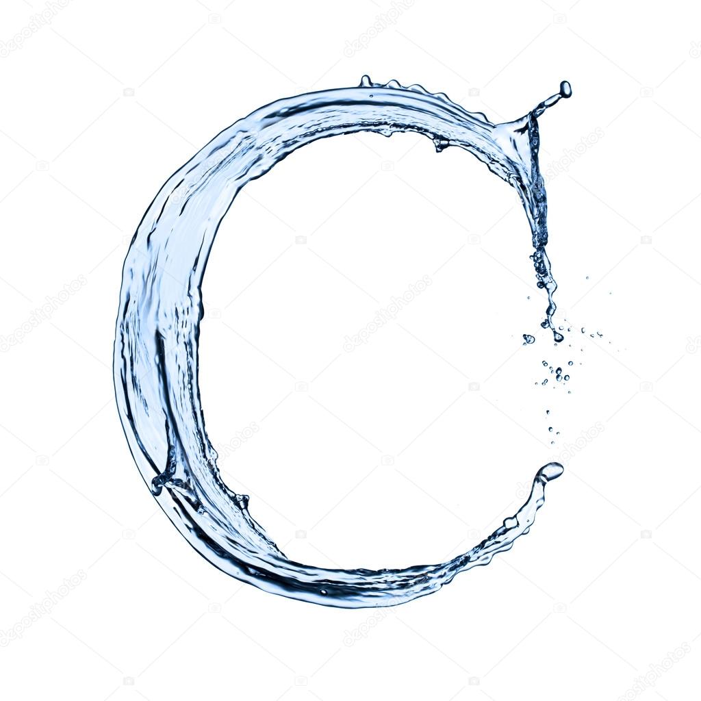 Water splashes letter — Stock Photo © jag_cz #26842463