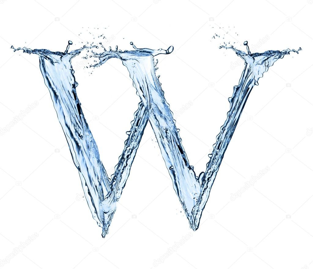 Water splashes letter Stock Photo by ©jag_cz 26846529