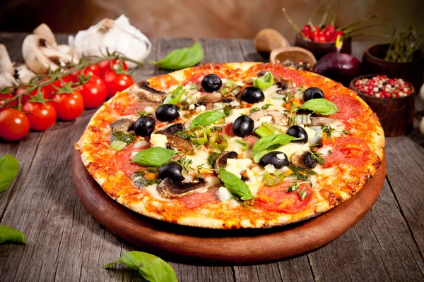 Fresh pizza — Stock Photo © jag_cz #15951851