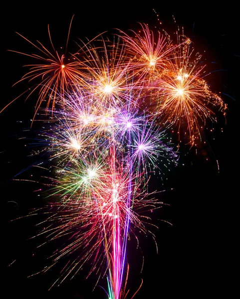 Firework collection on black background — Stock Photo © jag_cz #35843955