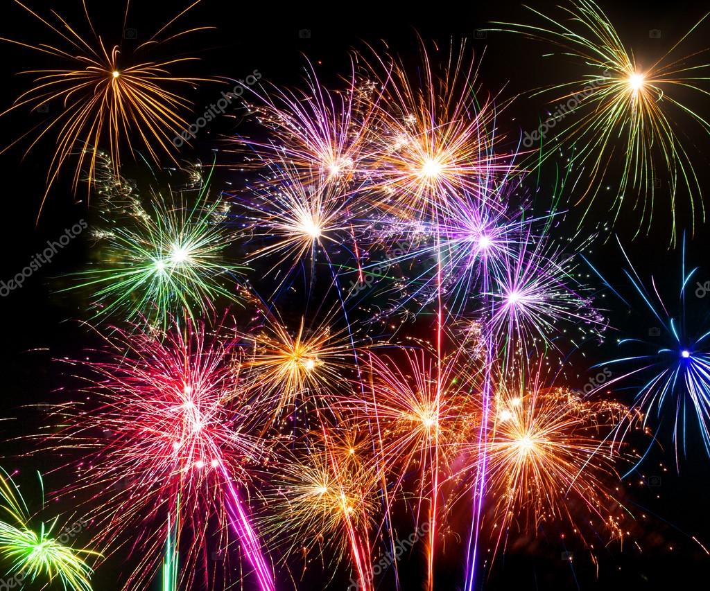 Fireworks Black Background