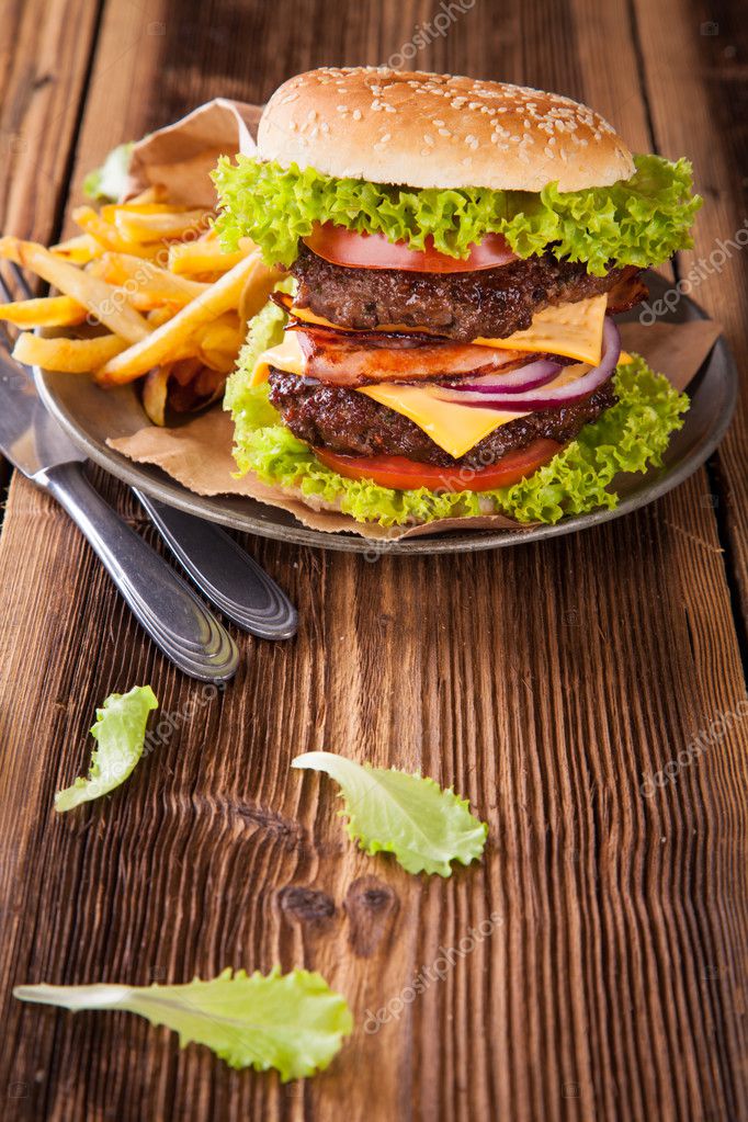 Fresh hamburger — Stock Photo © jag_cz #36511965