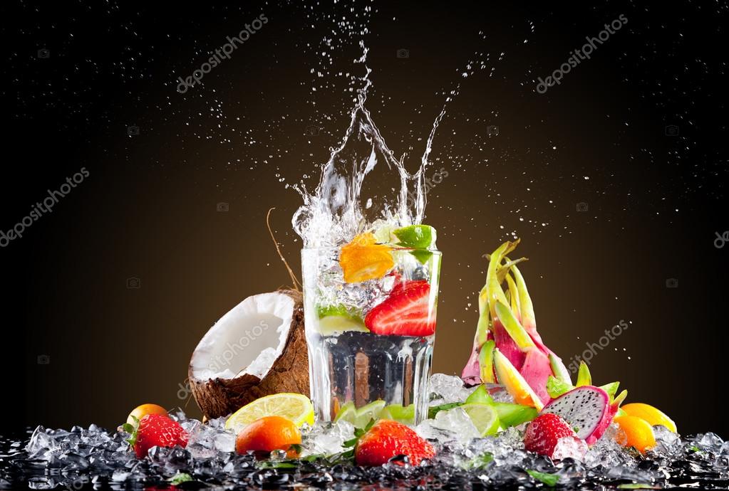 Ice Splash Drink Wallpapers Energy Drink With Splash And Fresh Ice