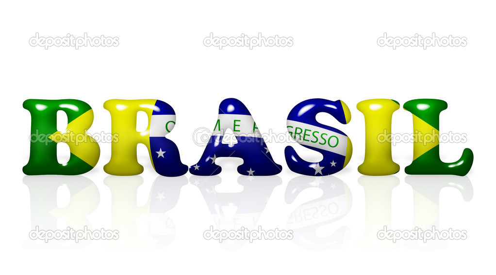 Brasil en colores de bandera de Brasil Ilustración de stock #21350939 ...