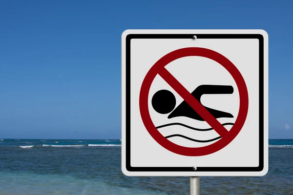 No Bathing Sign
