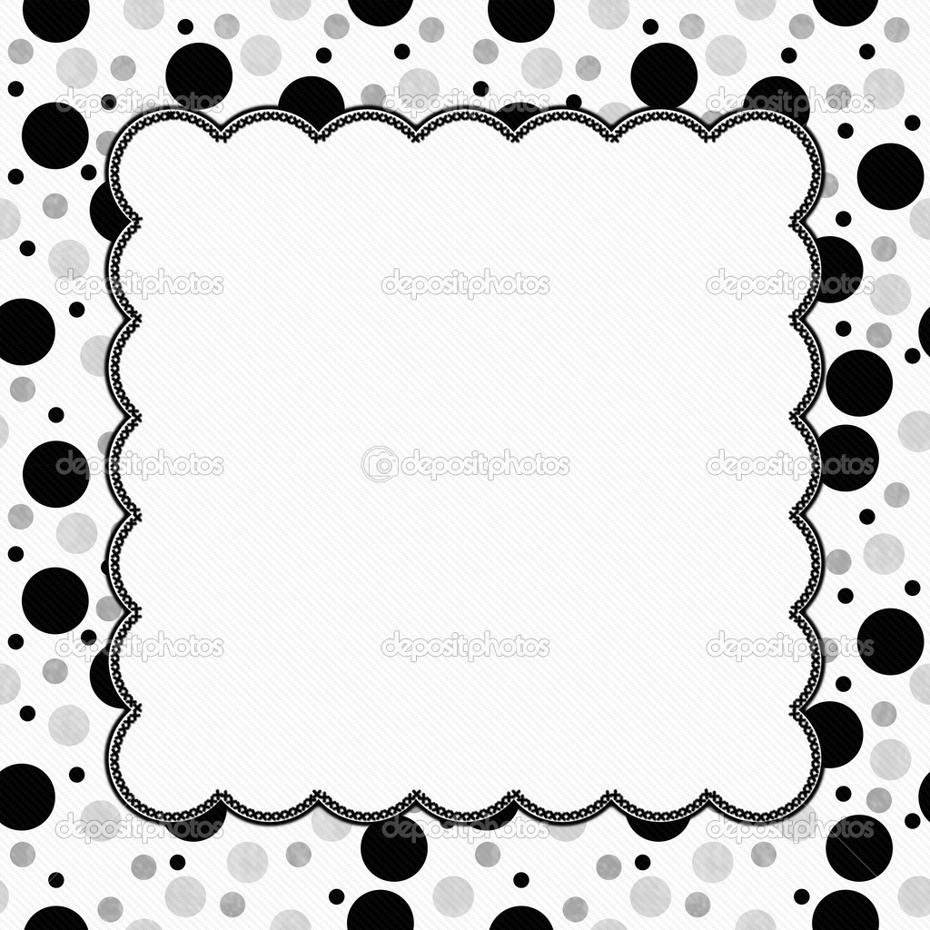 Black And White Polka Dot Border Clip Art