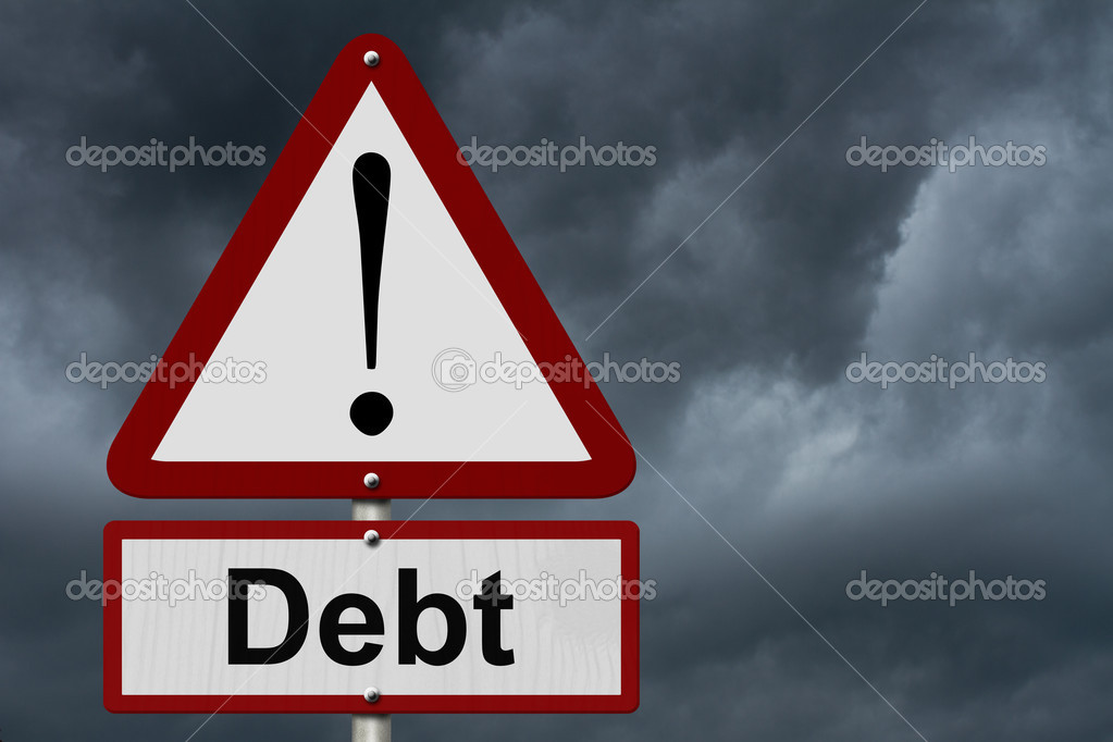 Debt Caution Sign Stock Photo by ©karenr 51081207