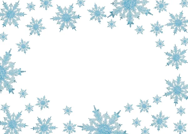 Blue Snowflake Border