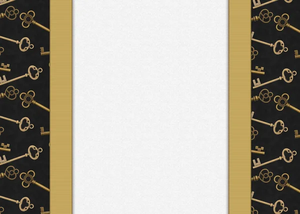 Skeleton key border Stock Photos, Royalty Free Skeleton key border ...