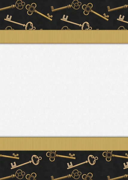 Skeleton key border Stock Photos, Royalty Free Skeleton key border ...