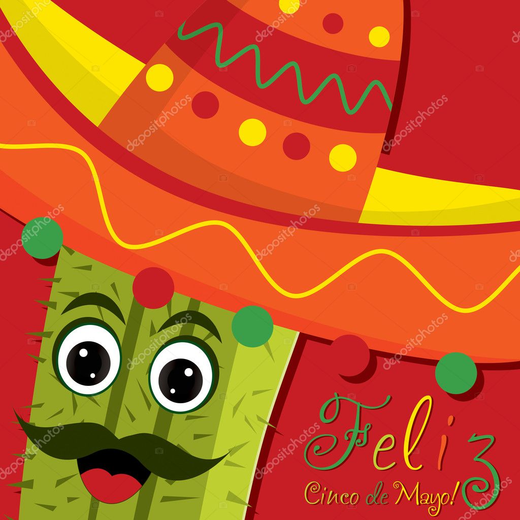 "Tarjeta Feliz Cinco de Mayo (Feliz 5 de Mayo) en formato vectorial 2024