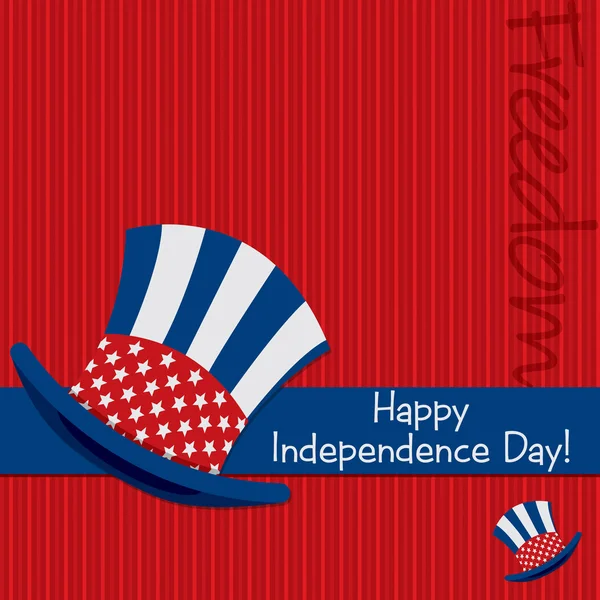 Patriotic Uncle Sam hat 4th of July card in vector format. - Stock ...