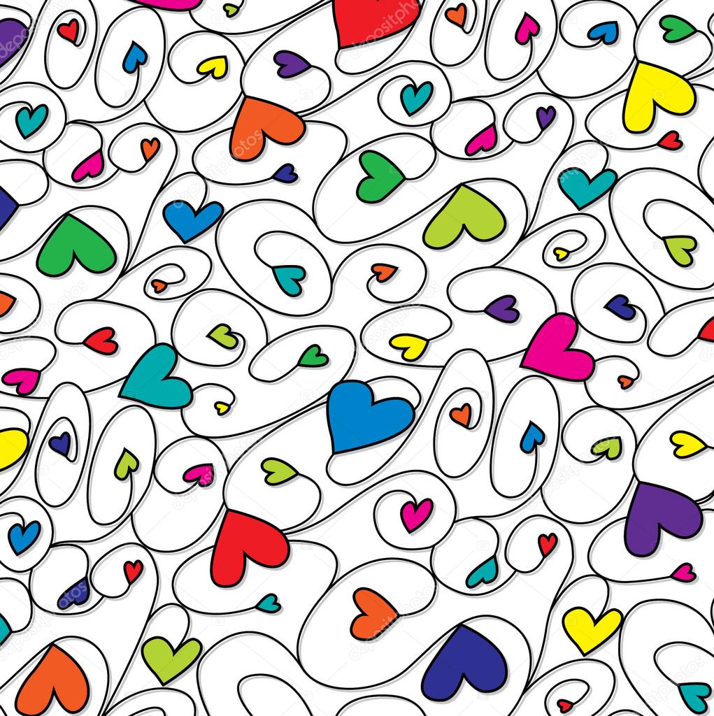 Hand drawn heart pattern Stock Vector Image by ©piccola #44170689