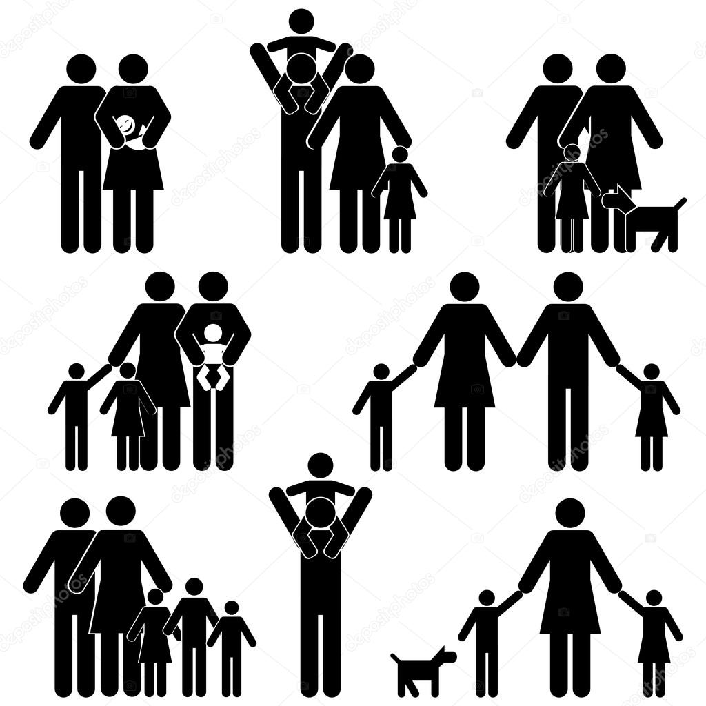 Family icon set — Stock Vector © soleilc #25650695 Family icon set — Stock Vector © soleilc #25650695