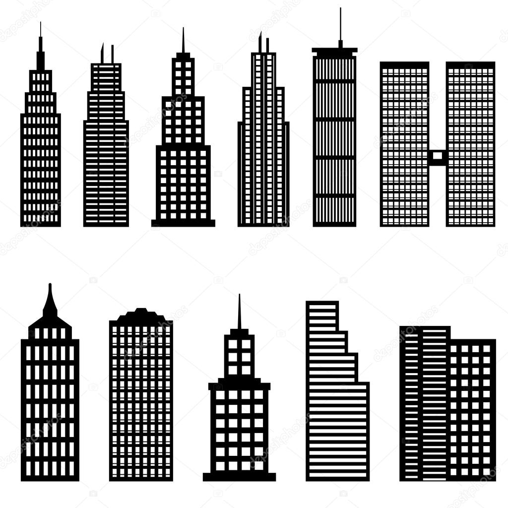 Tall buildings and skyscrapers Stock Vector Image by ©soleilc #36732225