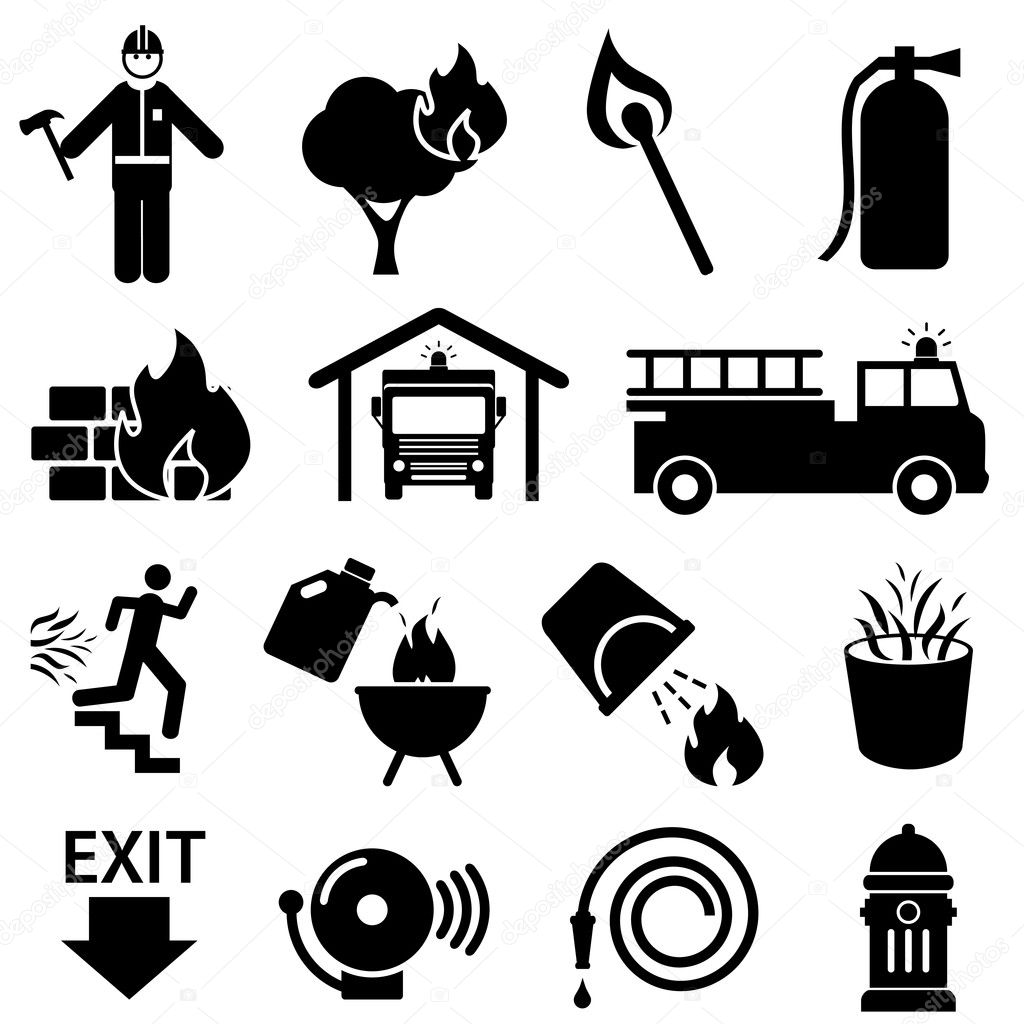 Fire Safety Icons