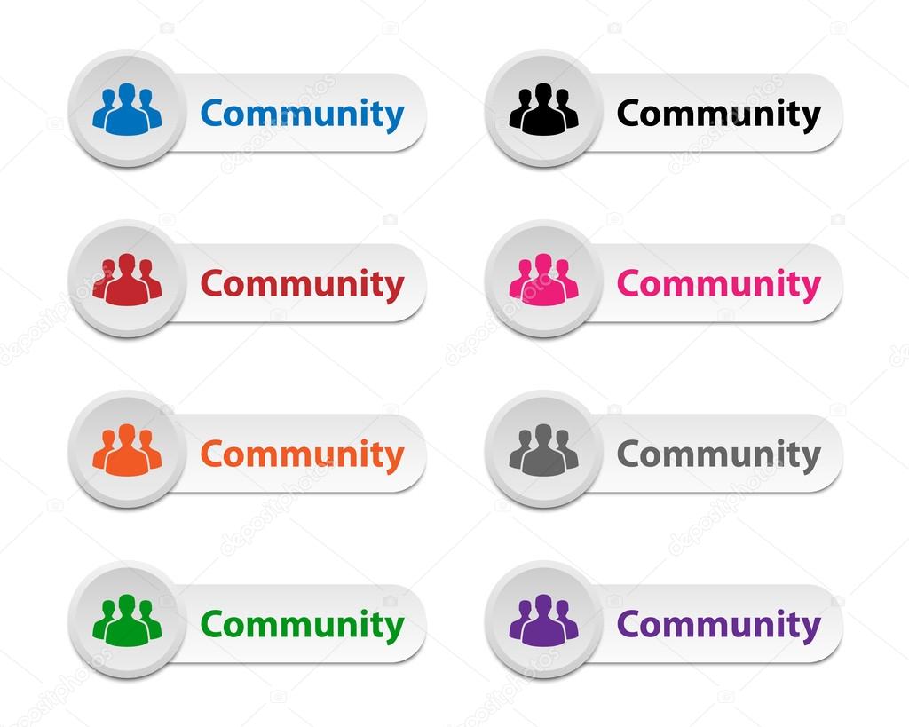 Community buttons Stock Vector Image by ©simo988 #28979513