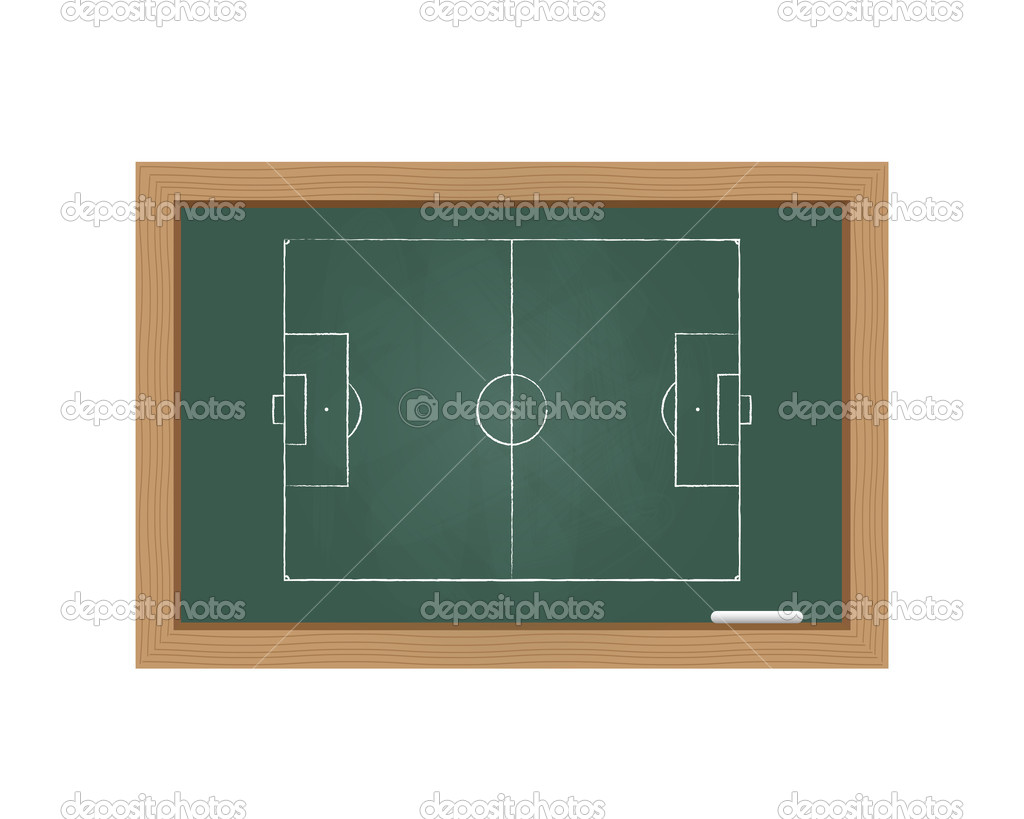 Chalkboard with a football field Stock Vector by ©simo988 29345949
