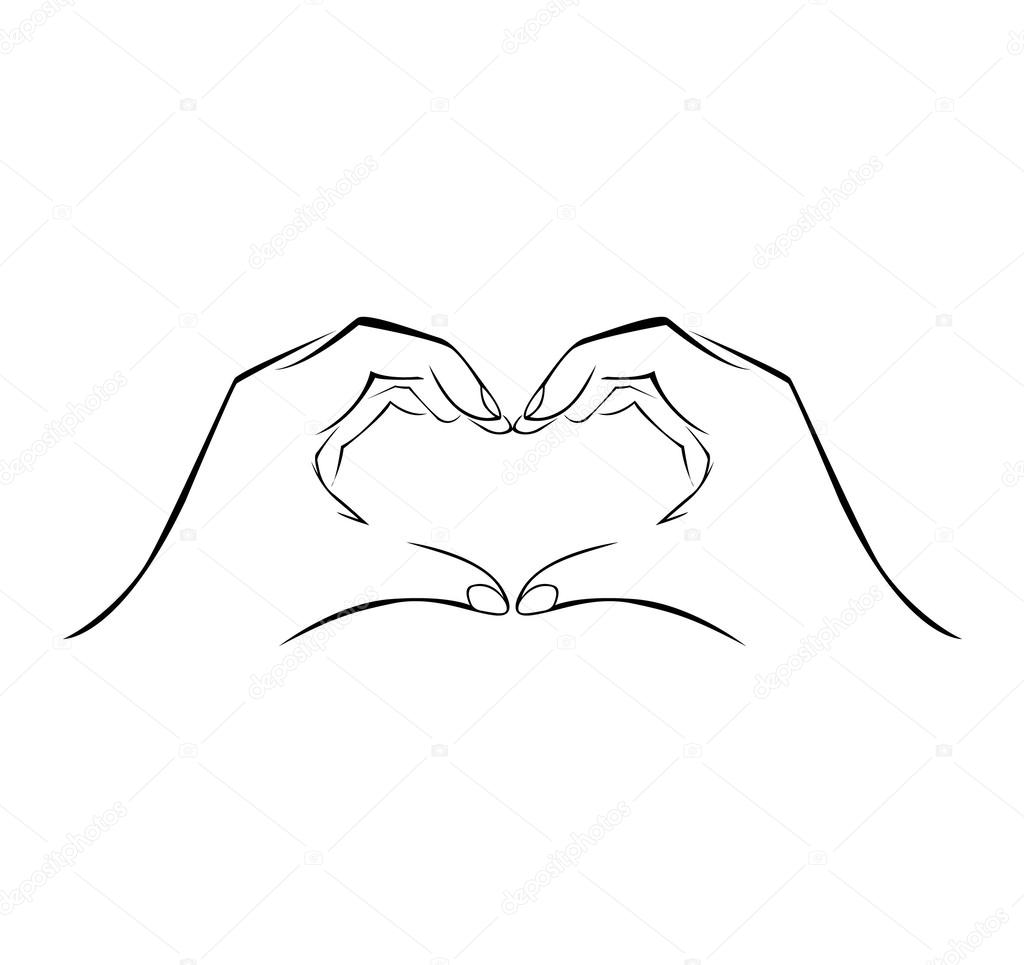 Hand Love Simple Symbol Stock Vector by ©redrockerz99 39298767