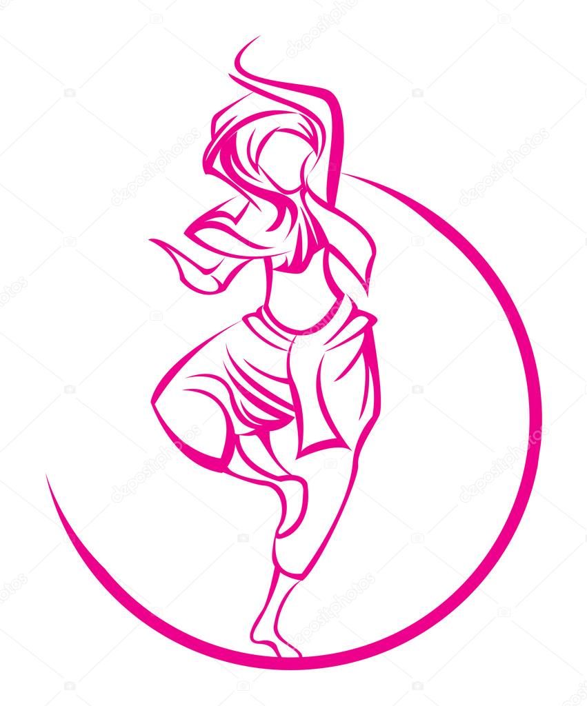 Indian Dancing Logo Stock Illustration Of Indian Dancing Isolate