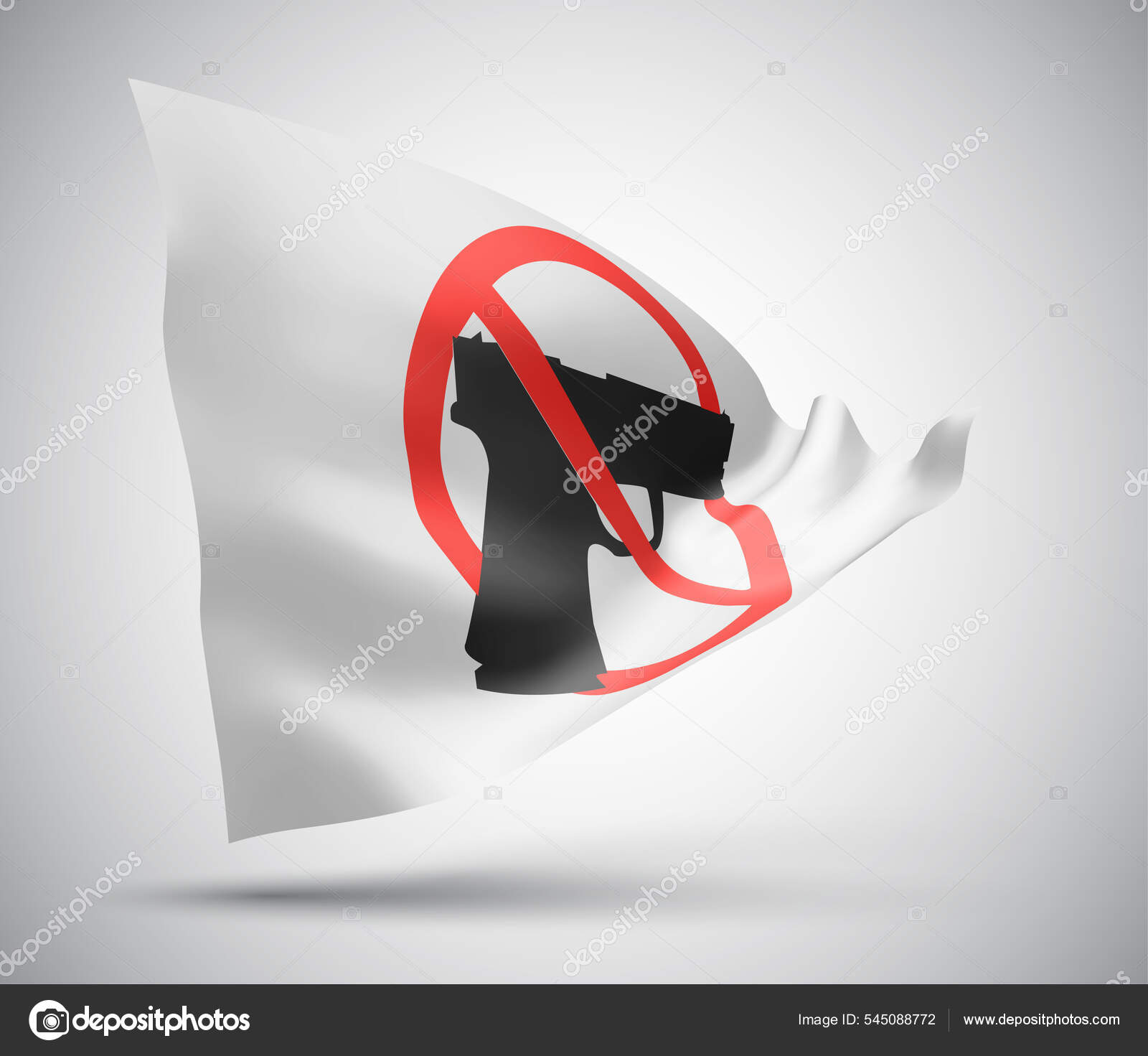Prohibition Weapons Vector Flag Isolated White Background Stock Vector ...